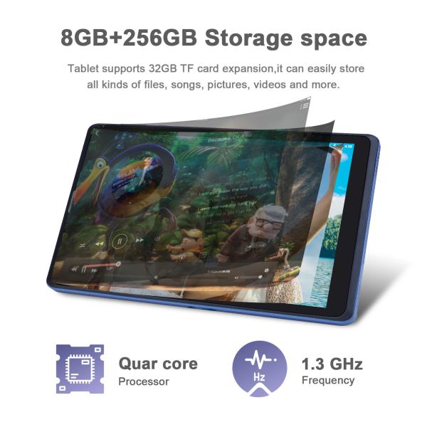 Quality C Idea Blue 8 Inch Tablet PC Large Storage Dual Cameras Metal Tablets For for sale