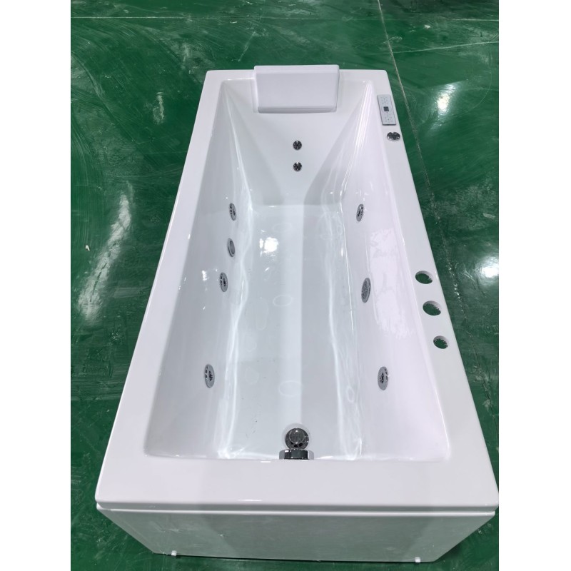 Rectangular 1700mm Hydro Massage Acrylic Bathtub Assembled Panels