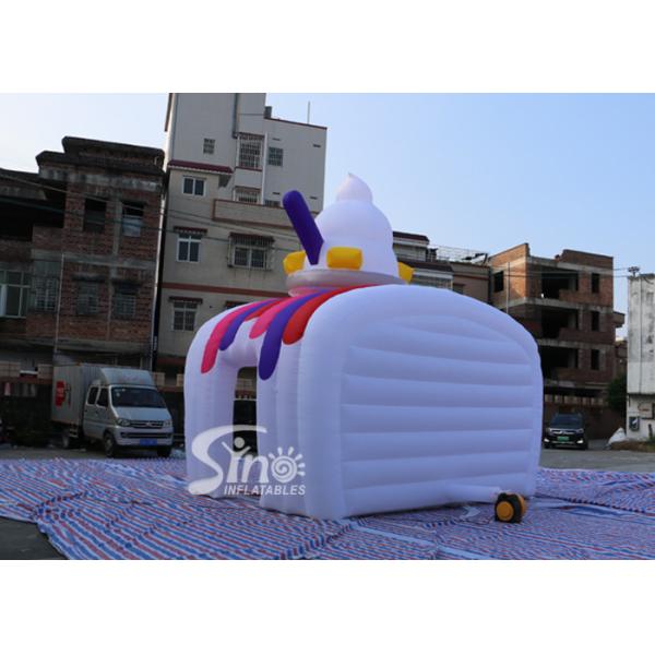 Quality Custom inflatable ice cream kiosk stand both tent with LED light cover for for sale