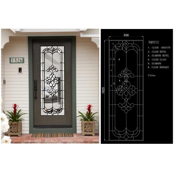 Quality Visual Texture Decorative Bathroom Window Glass , Custom Glass Window Panels for sale