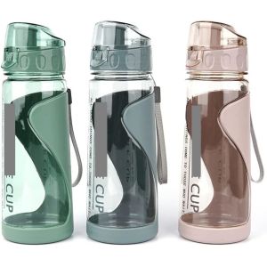 Quality PLASTIC Flip Top 570ML Sports Water Bottles for Adults Portable Leak-proof and for sale