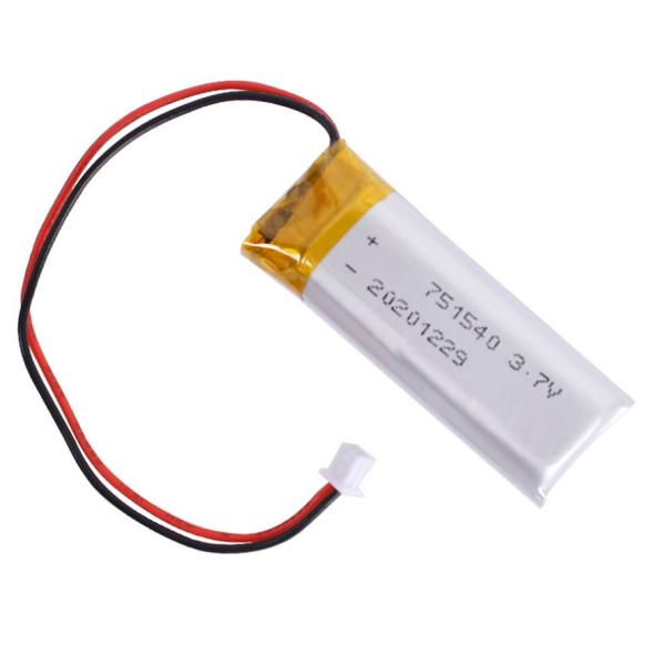 Quality Lithium Polymer Battery Pack 600mAh 3.7V with 500 Times Cycle Life for Consumer for sale