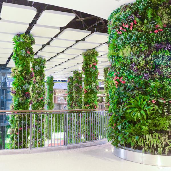 Quality Fire Retardant Artificial Landscape Trees Pillar Plant Shopping Mall Decor for sale