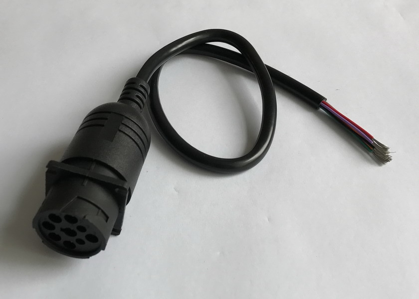 Quality Deutsch 9 Pin Type 1 J1939 Male with Square Flange to Open End Cable for sale