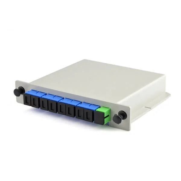 Quality PLC Splitter 1×8 SC UPC Cassette Card Type Optical Splitter For Fiber Cabinets for sale