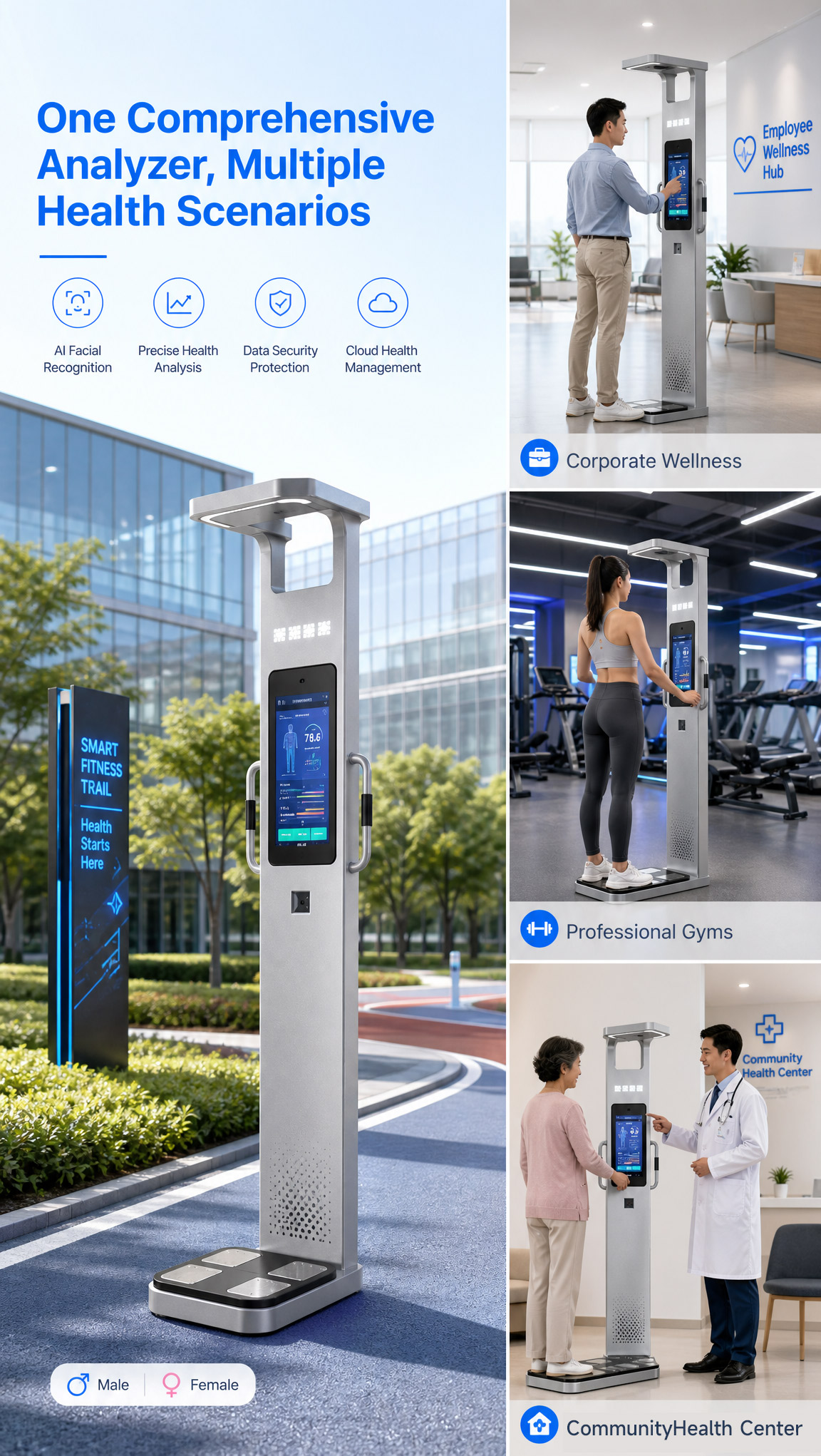 Fitness-testing-machine application scenarios