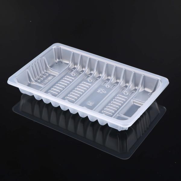 Quality Rectangle White 18*11*2.5cm Frozen Food Tray Packaging for sale