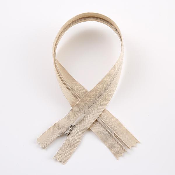 Quality Close End #3 Invisible Nylon Zipper Semi Auto Lock Cycling Pocket Zipper for sale