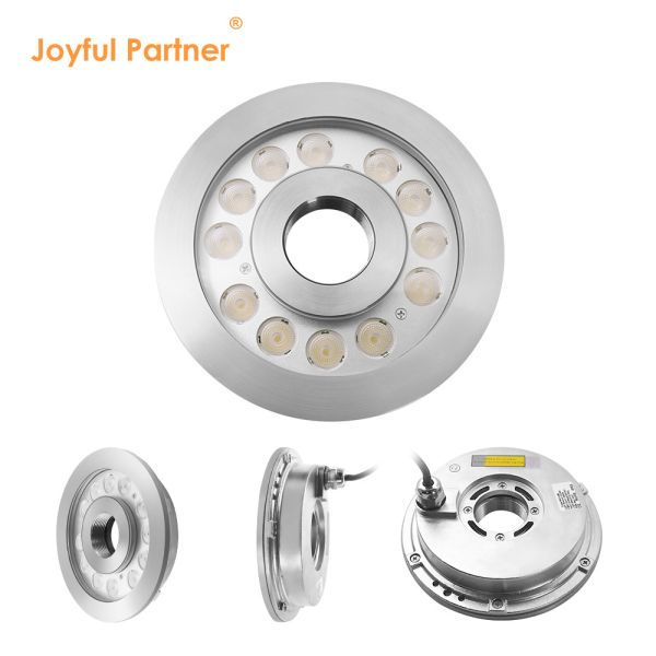 Quality IP68 LED Fountain Light 36W Stainless Steel 3In1 RGB DMX Music Dancing Water Jet Lighting for sale