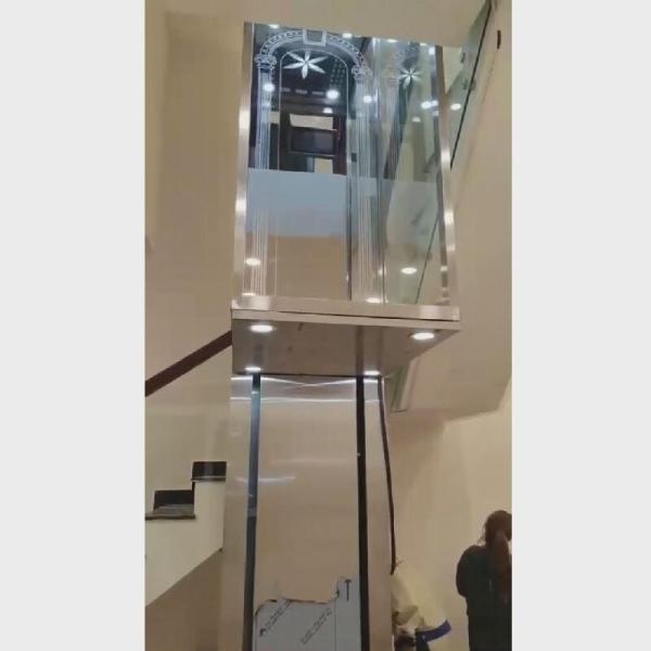 Quality Naked Cabin Residential Hydraulic Elevator 5 Stops 0.2-0.4 M/S for sale
