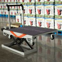 Quality Electric Cargo Platform Hydraulic Lifting Trolley 500kg Battery Operated for sale