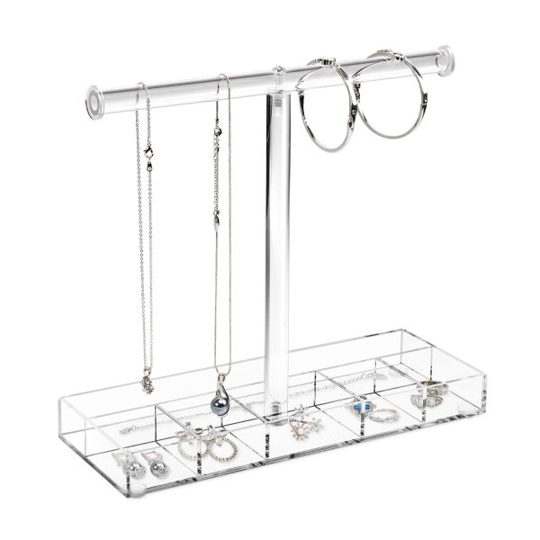 Quality Jewelry Tiered Acrylic Display Holder With Base Organizing Bracelets And Necklaces for sale