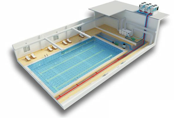Quality Underfloor Heating Air Source Heat Pump Air Conditioning Energy Saving for sale