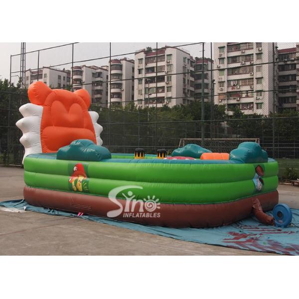 Quality 25'x18' indoor big tiger inflatable toddler bouncy castle made of lead free for sale