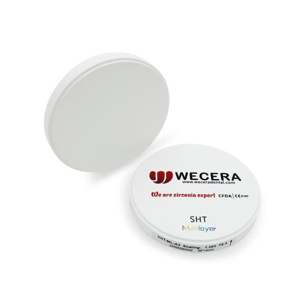 Quality 98*14mm Multilayer CAD CAM Dental Zirconia Disk 1000 MPA For Milling Machine for sale