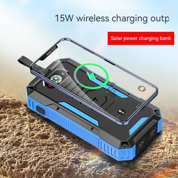 Quality 15W Output Power Private Mold Wireless Charging Solar Power Bank for iPhone for sale
