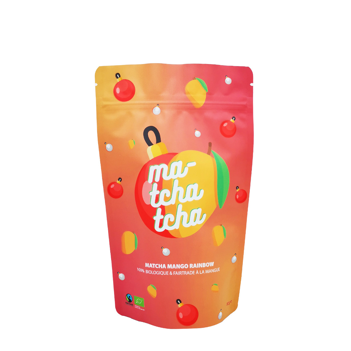 Quality Rainbow Design Elegant Matte Foil Liner Plastic Stand Up Pouches Custom With Zip for sale
