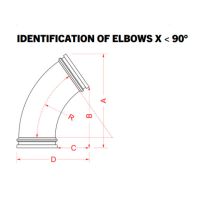 Quality X Less Than 90 Degree Custom Casting Elbow Soft Cast Elbow for sale