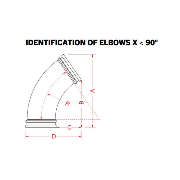 Quality X  Less Than 90 Degree Custom Casting Elbow Soft Cast Elbow for sale