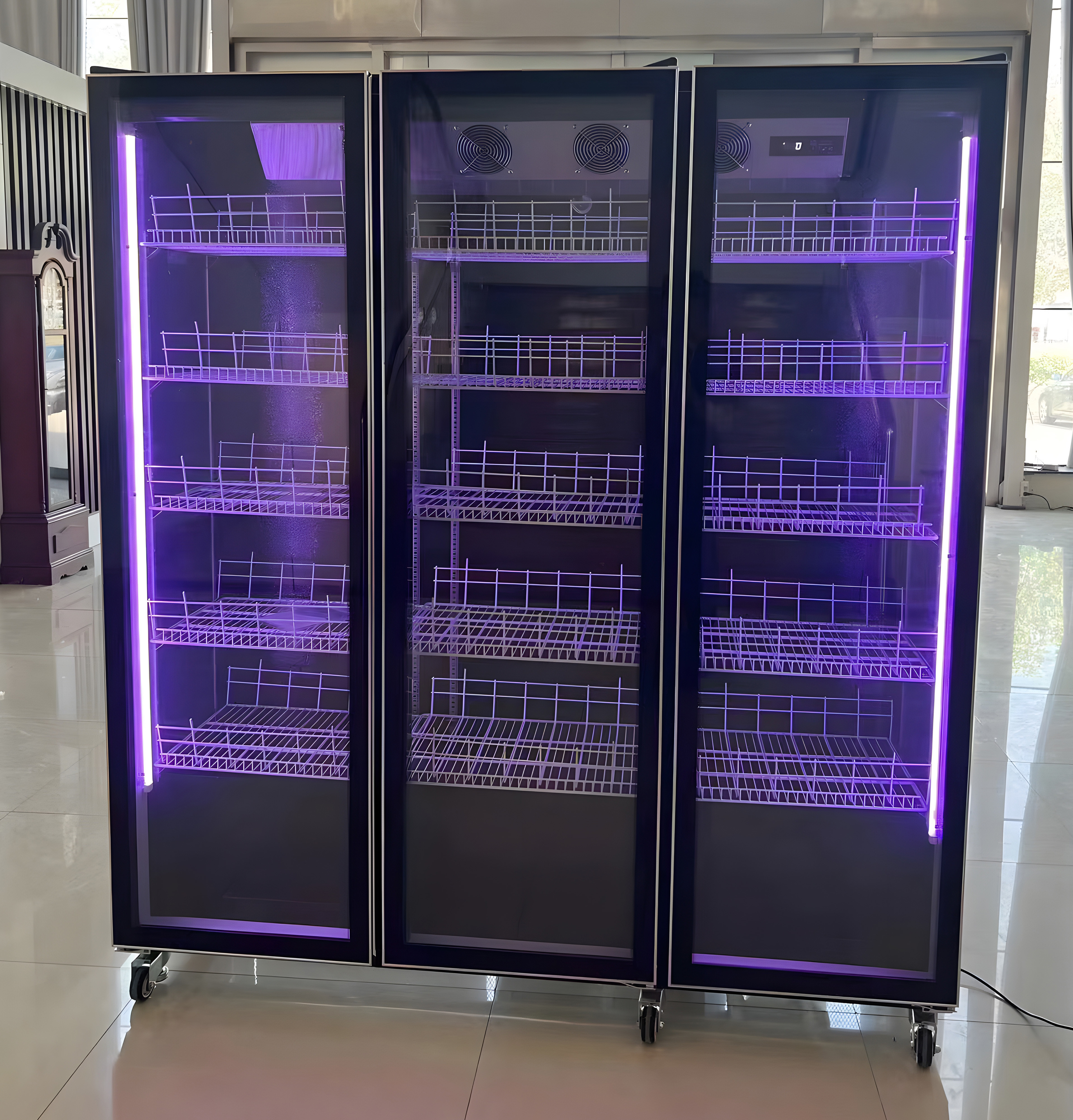 Quality Single-Temperature Capacity or customized Wine Display Refrigerator with LED for sale