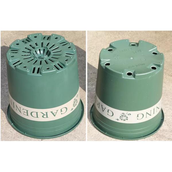 Quality Garden Gallon Horticultural Plant Pots Round Green Plant Plastic for sale