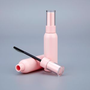 Quality 40ml Big Capacity Round Pink Plastic Mascara Tube ABS Pink Mascara Bottle for sale