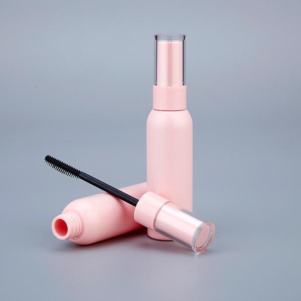 Quality 40ml Big Capacity Round Pink Plastic Mascara Tube ABS Pink Mascara Bottle for sale