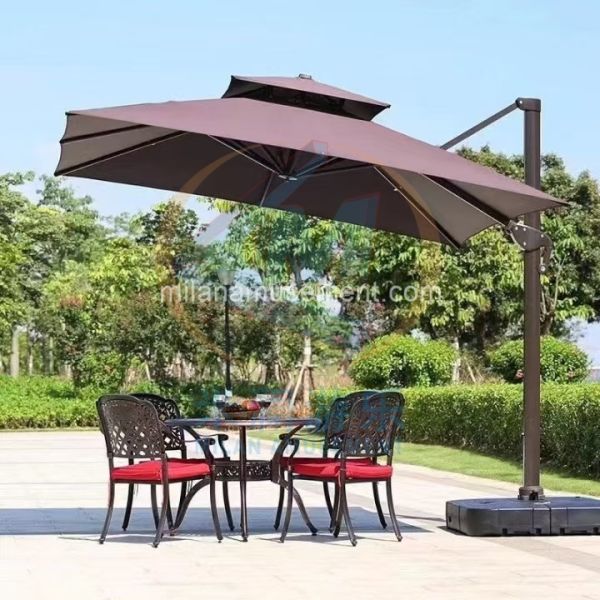 Quality Foldable 2.7m Aluminum Frame Parasol With Waterproof Fabric for sale
