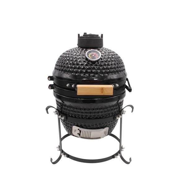 Quality 13 Inch 32cm Charcoal BBQ Ceramic Grill Outdoor Black for sale