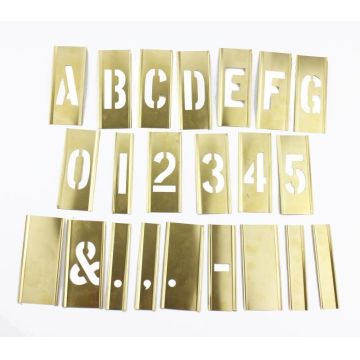 Quality Brass Adjustable Letter And Figure Stencil Set For Paint for sale