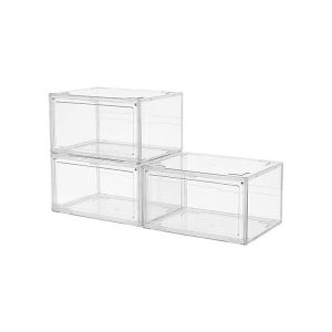Quality Acrylic Magnetic Stackable Shoe Display Boxes Transparent for sale
