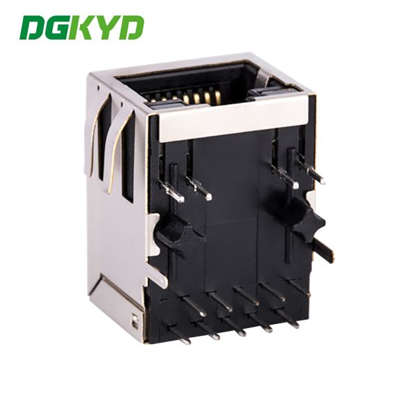 Quality Dual color lamp horizontal network port KRJ-301EGOGOENL Gigabit RJ45 communicati for sale
