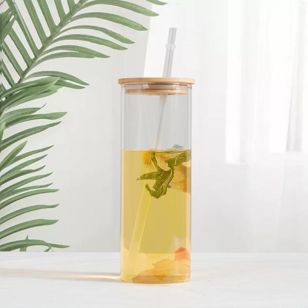 Quality 360/480ML 2Pack 16oz Glass Water Bottle Gradient Frosted Glass Sublimation Water for sale