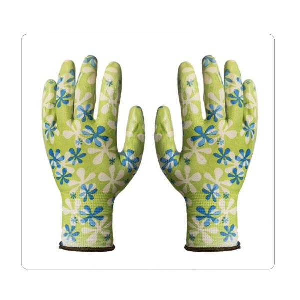 Quality Office General Work Transparent Nitrile Gloves With Seamless Polyester Liner for sale