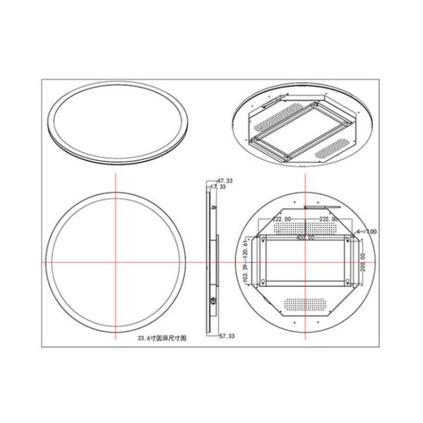 Quality 23.6 Inch Round LCD Display for sale