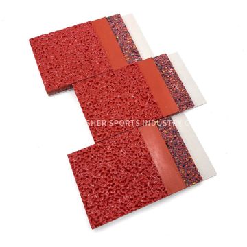 Quality Weatherproof Field Running Track Colored 10mm Thickness Tiles Type for sale