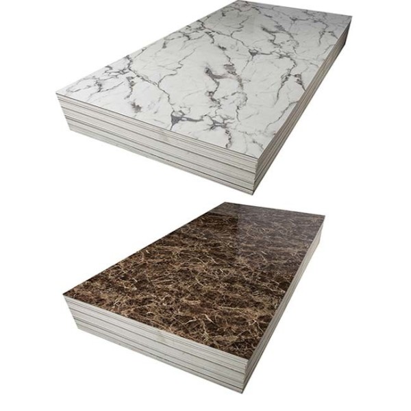 Quality 1220×2440mm Waterproof PVC Marble Sheet for Interior Wall Cladding for sale