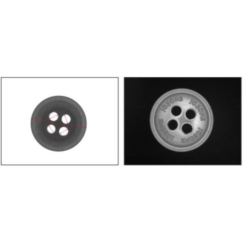 Button visual inspection equipment in operation