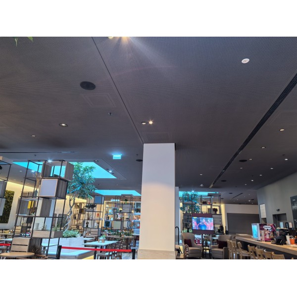 Quality 16/16/6mm Ceiling Formica Laminate Perforated Acoustic Panel Timber Soundproof Board for sale