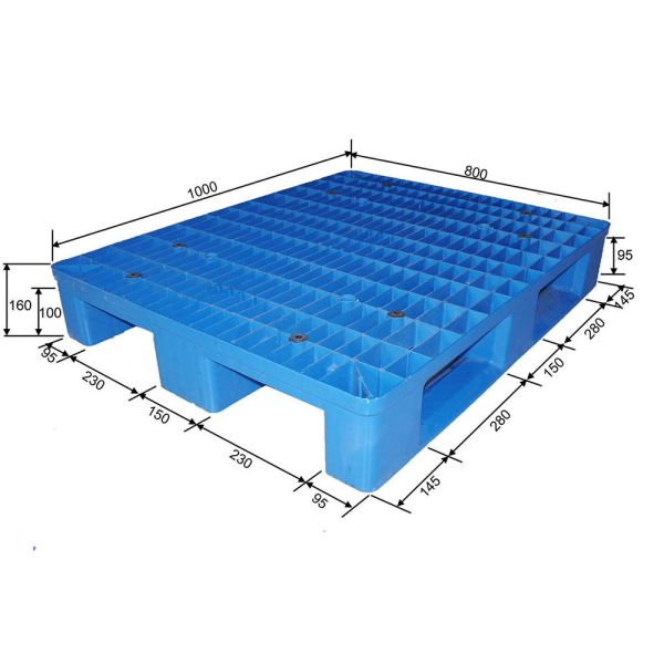 Quality Reversible HDPE Plastic Pallets 1000 X 800 Lightweight Nesting Pallet for sale