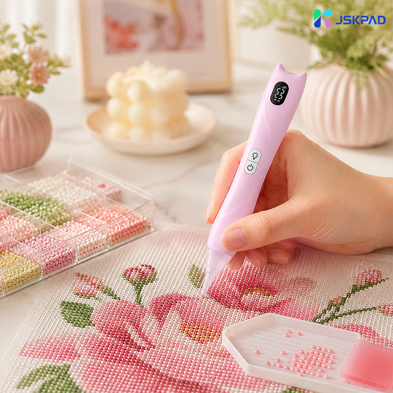 Quality Factory Direct Sale Hot Selling Art Supplies 3 Suction Gears 3 Brightness 600mAh Battery Lighted Electric Diamond Art Pen for sale