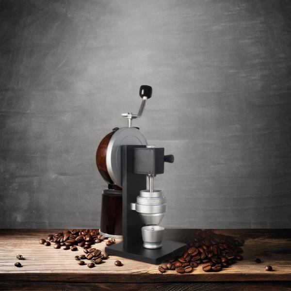 Quality Customized Size 83mm Conical Burr Coffee Grinder Hand Crank Aluminum Alloy Body for Coffee Tea Tools for sale