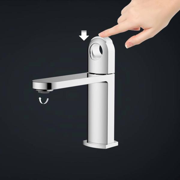 Quality Push Activated Bathroom Basin Faucet With Innovative Design And Luxury for sale