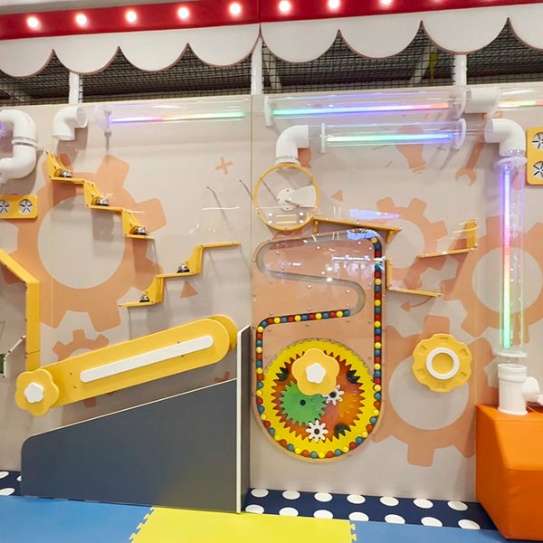 Customizable indoor playground wall panel design