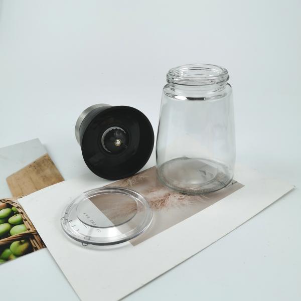 Quality Mini Glass 100ml Pepper Spice Grinder With Screw Cap for sale