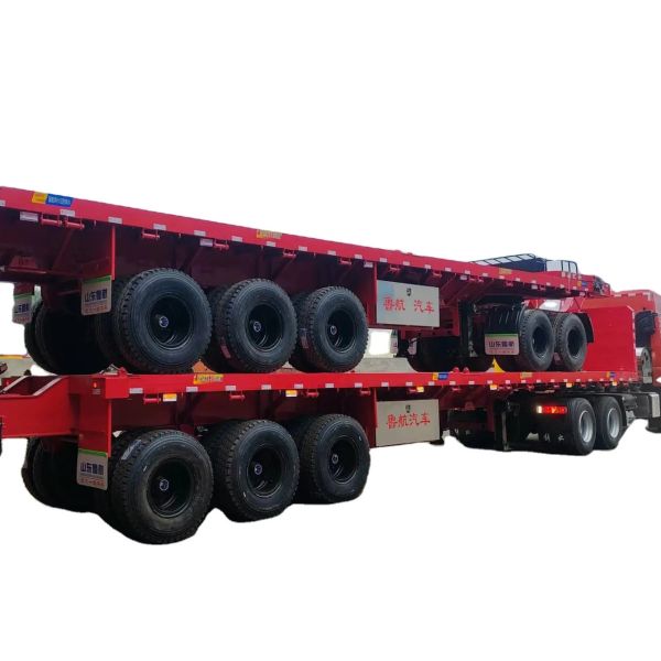 Quality Steel Semi-Trailer for Customizable 3-Axle Double-Trailer Train Specifications for sale