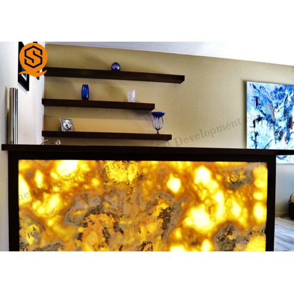 Quality Translucent Stone Solid Surface Bar Counter Italy Design Small Size for sale