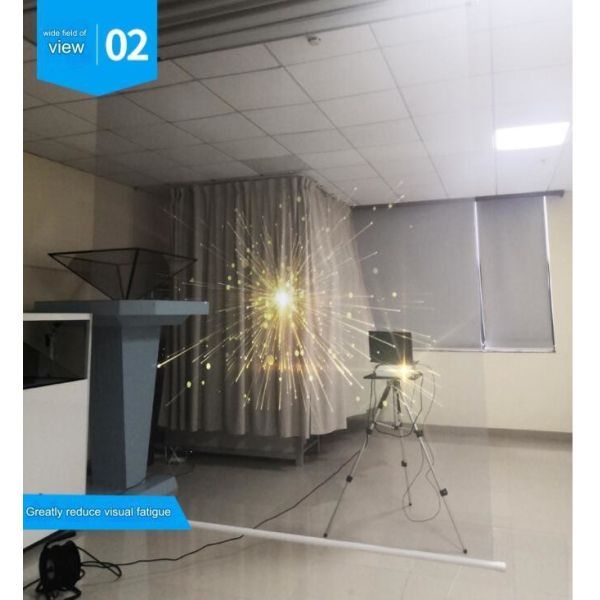 Quality 8k Moterized Holographic 3D Displays Lifting Projection Screen Tulle Curtain Wedding Outdoor for sale