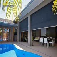 Quality Motorized Retractable Window Awnings Outdoor Sunscreen Roller Blinds Fabric UV Protection for sale