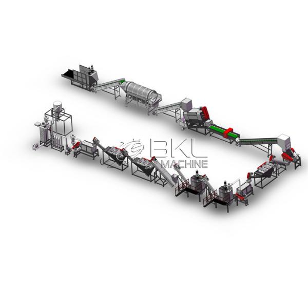 Quality Crushing 250kw PET Recycling Line Bottle Flakes Sorting for sale